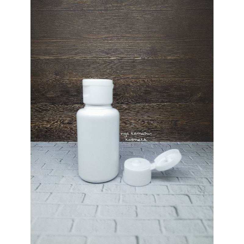 Jual BOTOL FLIPTOP 60 ML PUTIH TUBULAR TUTUP PUTIH | Shopee Indonesia