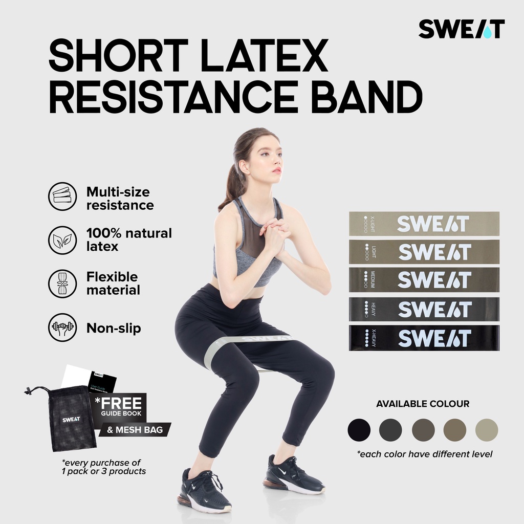 Jual SWEAT - Short Latex Resistance Band | Tali Karet Elastis ...