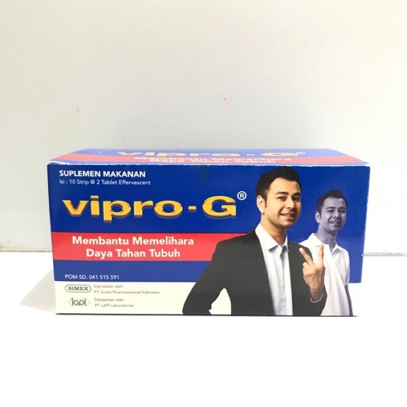 Jual Vipro-G 1 Box isi 10 Strip @2 Tablet effervescent | Shopee Indonesia