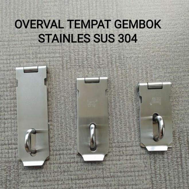 Jual OVERVAL TEMPAT KUNCI GEMBOK STENLIS - OVERPAL STAINLES 3 4 5 HASP ...