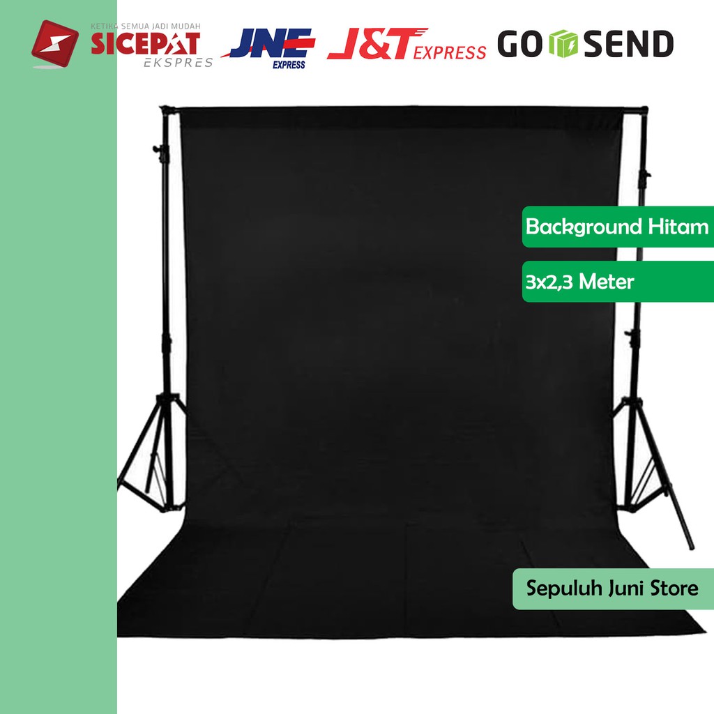 Jual Background Foto Polos Hitam 3x2.3 Meter | Shopee Indonesia