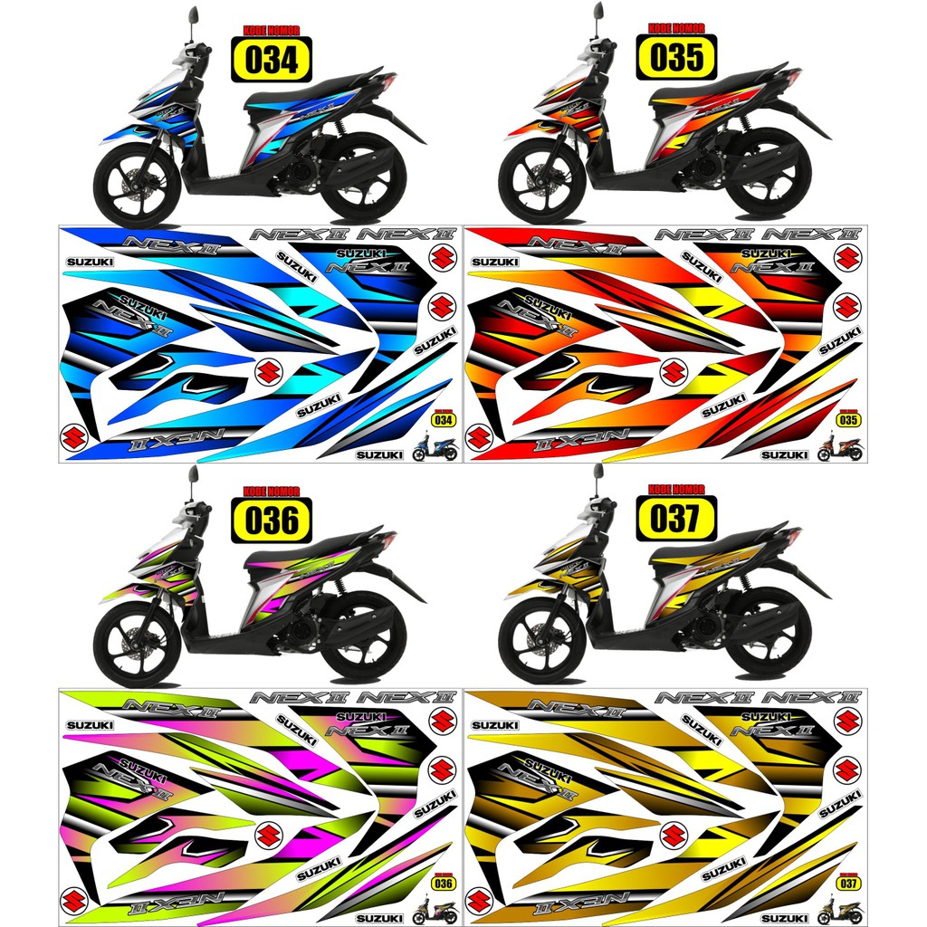 Jual Sticker Striping Suzuki NEX 2 Nex 2 Variasi (Semua Ready Bisa COD ...
