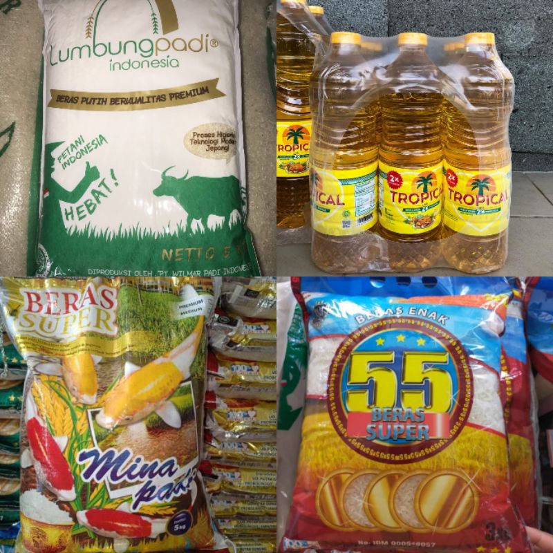 Jual Beras 55, Beras Lumbung Padi, Beras Mina Padi, Minyak Tropical 2L ...