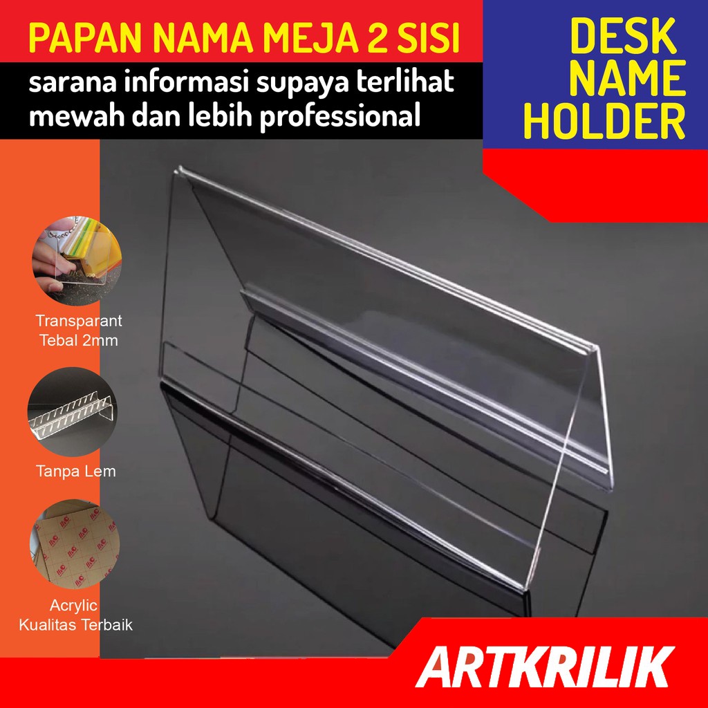 Jual PAPAN NAMA MEJA | SIGN RESERVASI VIP CAFE RESTO 30 x 10 CM AKRILIK ...