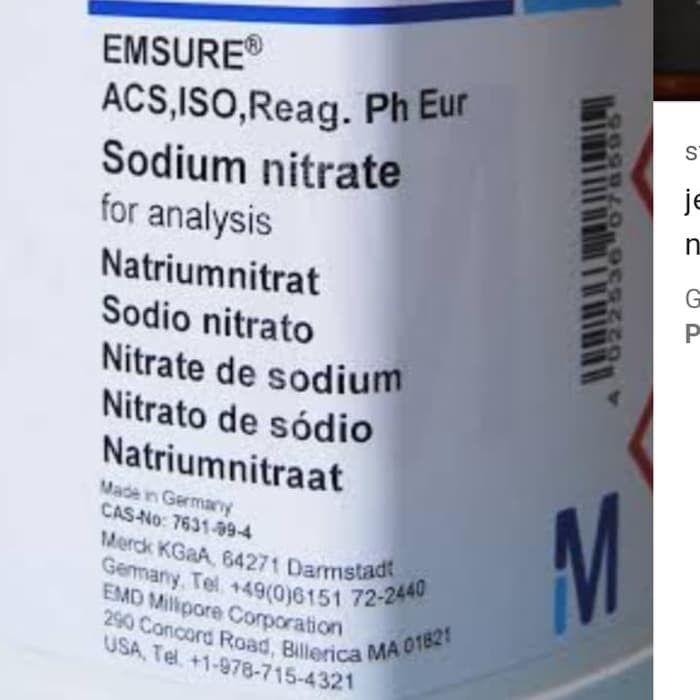 Jual Sodium Nitrat for Analisis Merck 250 gram | Shopee Indonesia