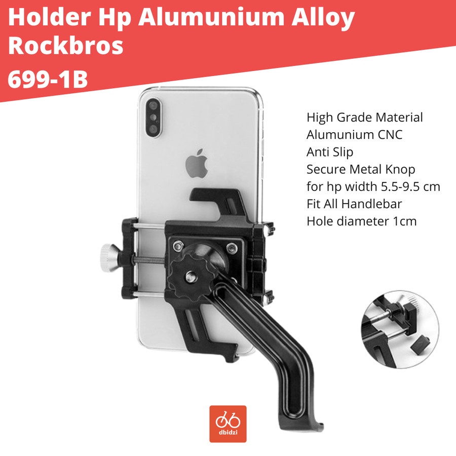 Jual Rockbros Holder Tempat Hp Spion Motor Touring Adventure Alloy 699 ...