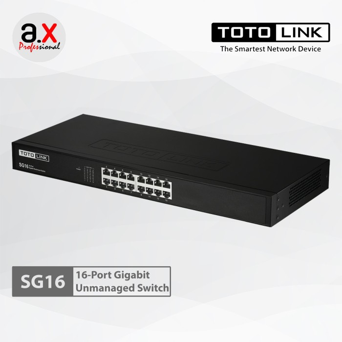 Jual TOTOLINK SG16 16 Port Gigabit Desktop Rackmount Switch | Shopee ...