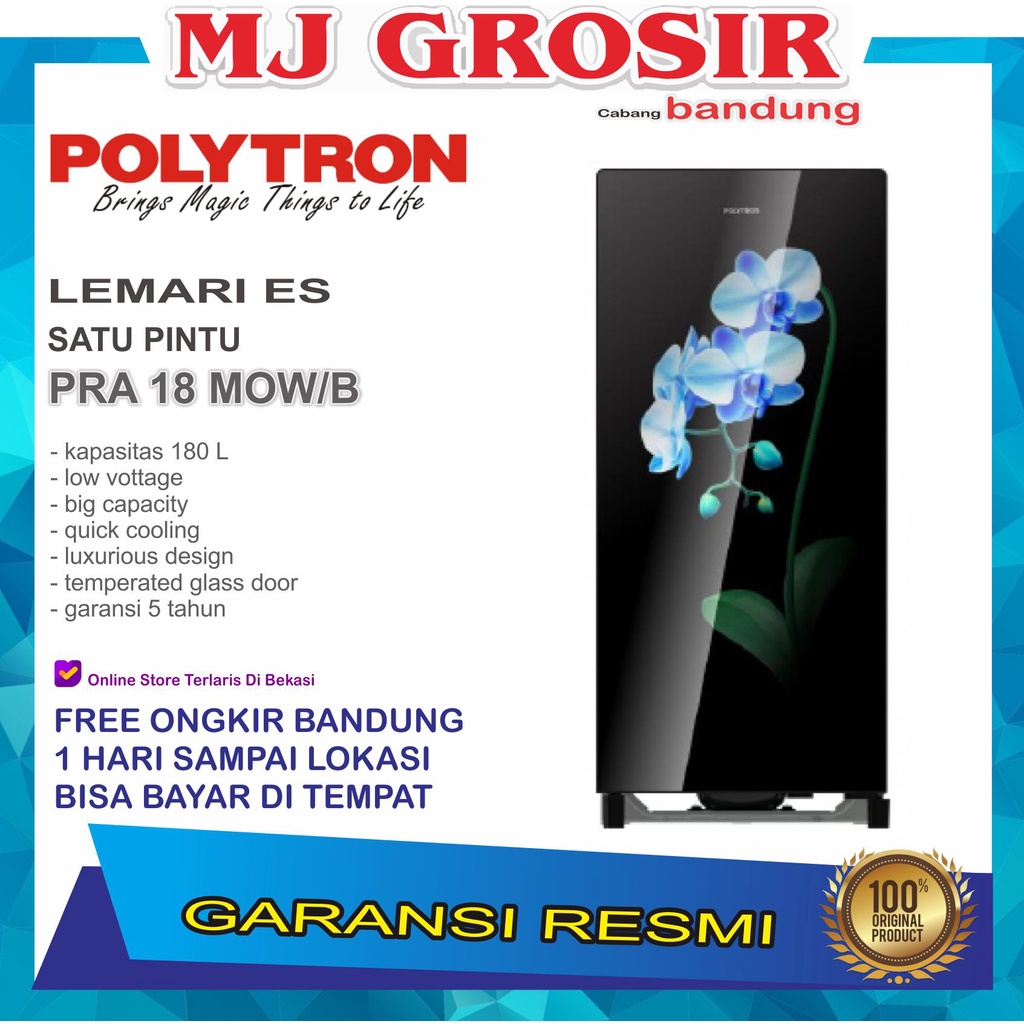 Jual KULKAS POLYTRON PRA 18 MOW LEMARI ES 1 PINTU PRA18MOW | Shopee ...