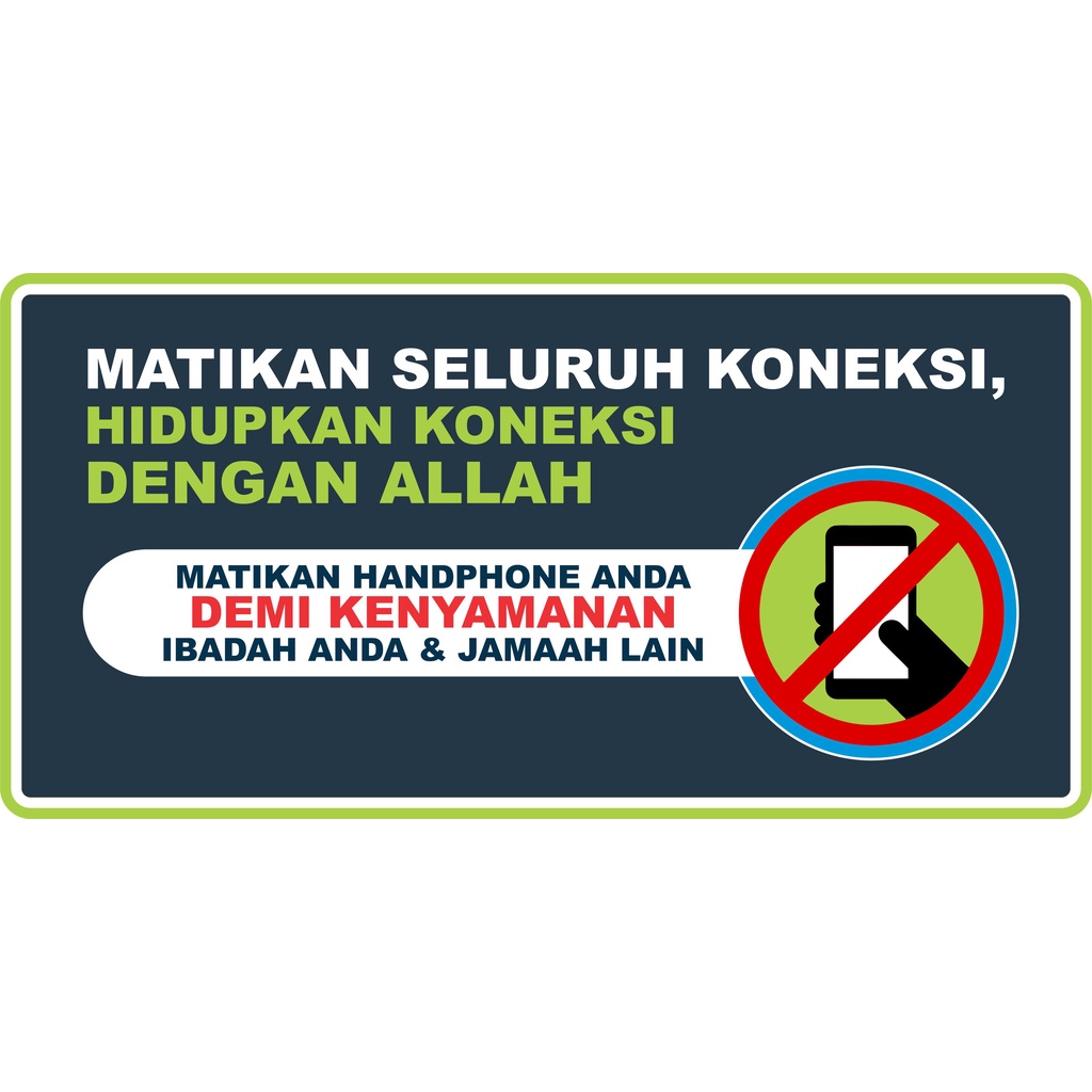 Jual Stiker Dilarang Menggunakan HP di Masjid 30 x 15 cm ( anti air ...