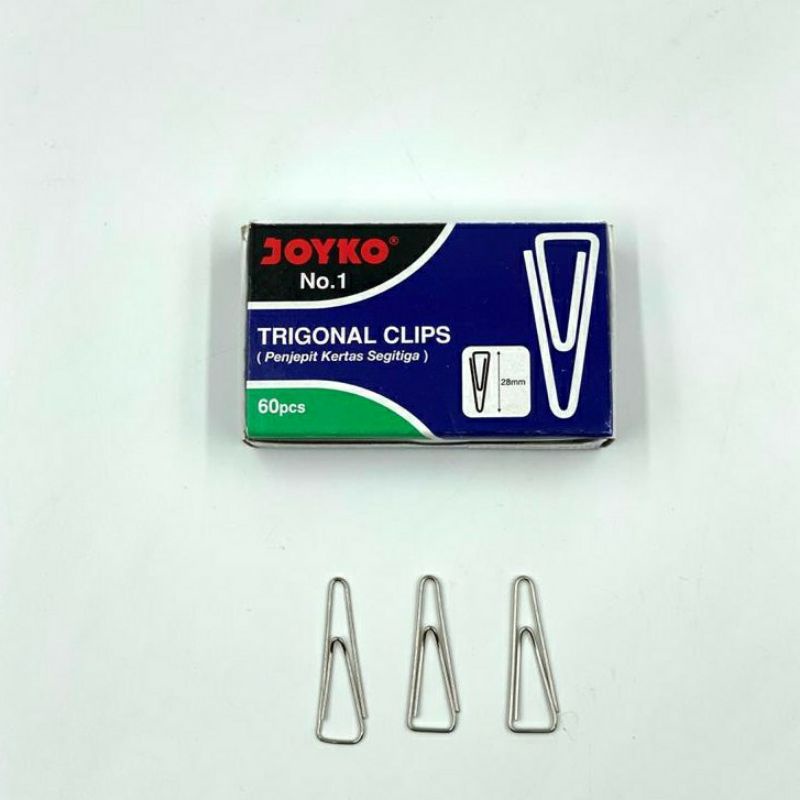 Jual Paper Clip / Trigonal Clip / Klip Penjepit Kertas Joyko No. 1 ( 28 ...