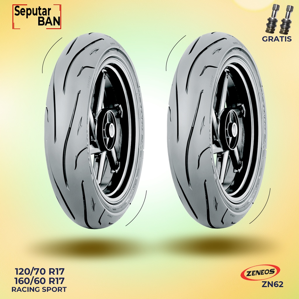 Jual Paket Ban Motor MOGE // ZENEOS ZN62 120/70-17 dan 160/60-17 RACING ...
