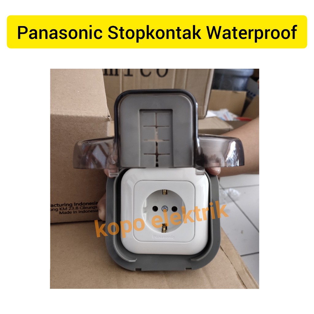 Jual Panasonic Stop Kontak Waterproof Tanam Stopkontak Plus Cover ...