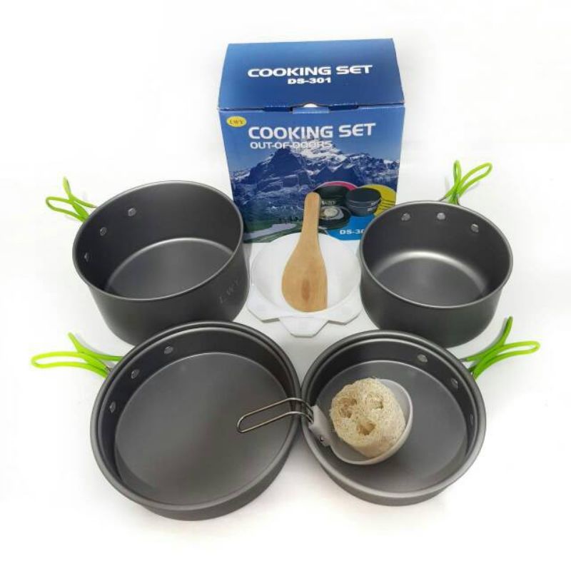 Jual Cooking Set DS 301 / nesting camping/alat masak camping/panci ...