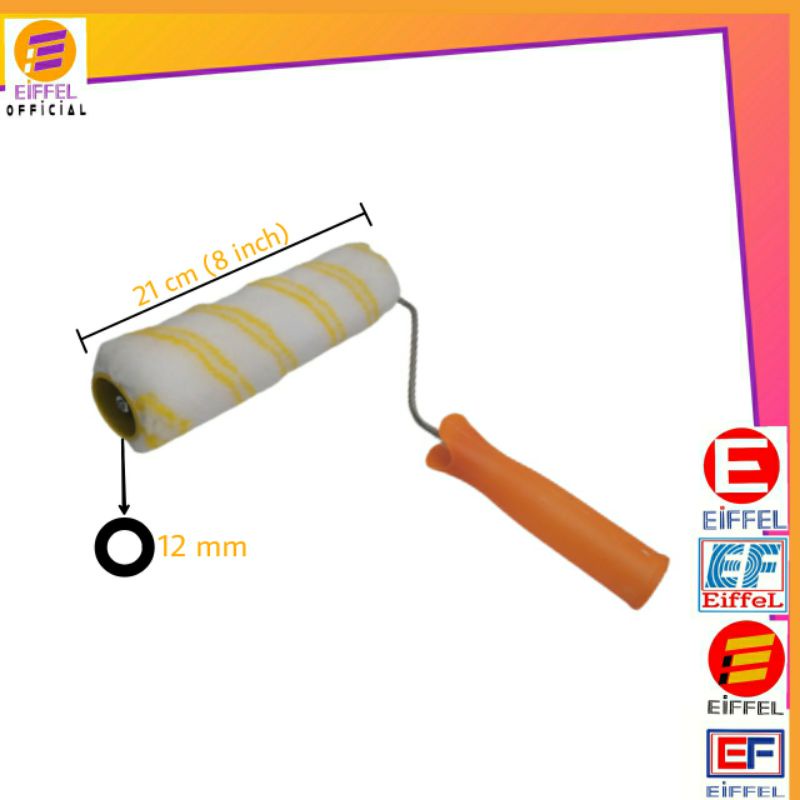 Jual Kuas Roll Bulu 8 inch - Kuas Roll Kapal 8 inch Gagang Plastik Eiff ...