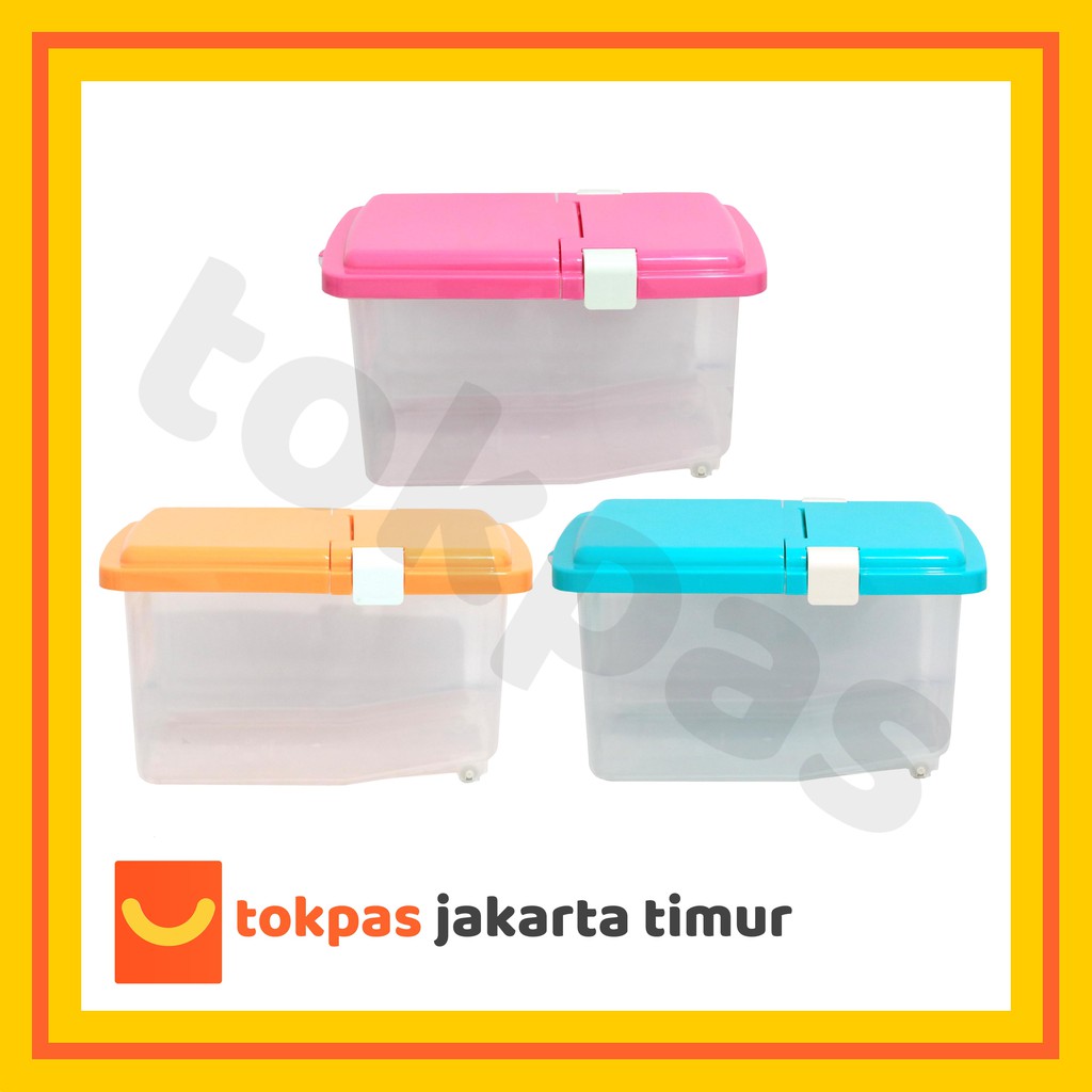 Jual Container Kotak Tempat Beras Emily 10,5 Liter Green Leaf 7865 ...