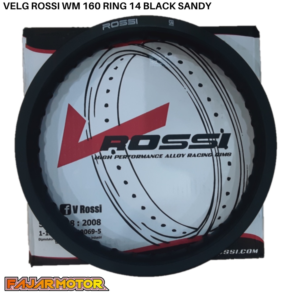 Jual VELG ROSSI WM 160 RING 14 BLACK SANDY | Shopee Indonesia
