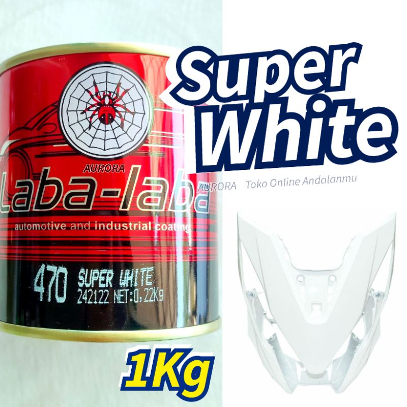 Jual Cat Super White Solid Laba-laba 1Kg Spider Cet Mobil dan Motor ...