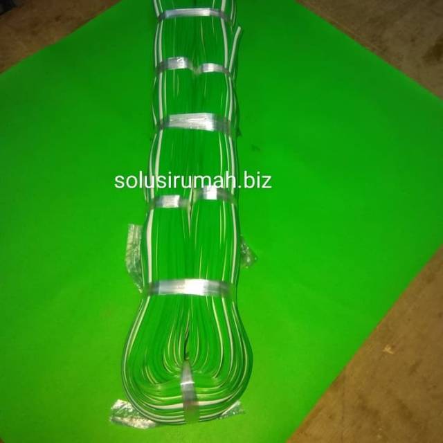 Jual TALI ROTAN PE PLAT/JALI 12MM/IKAT +- 137M HIJAU PUTIH PLASTIK PVC ...