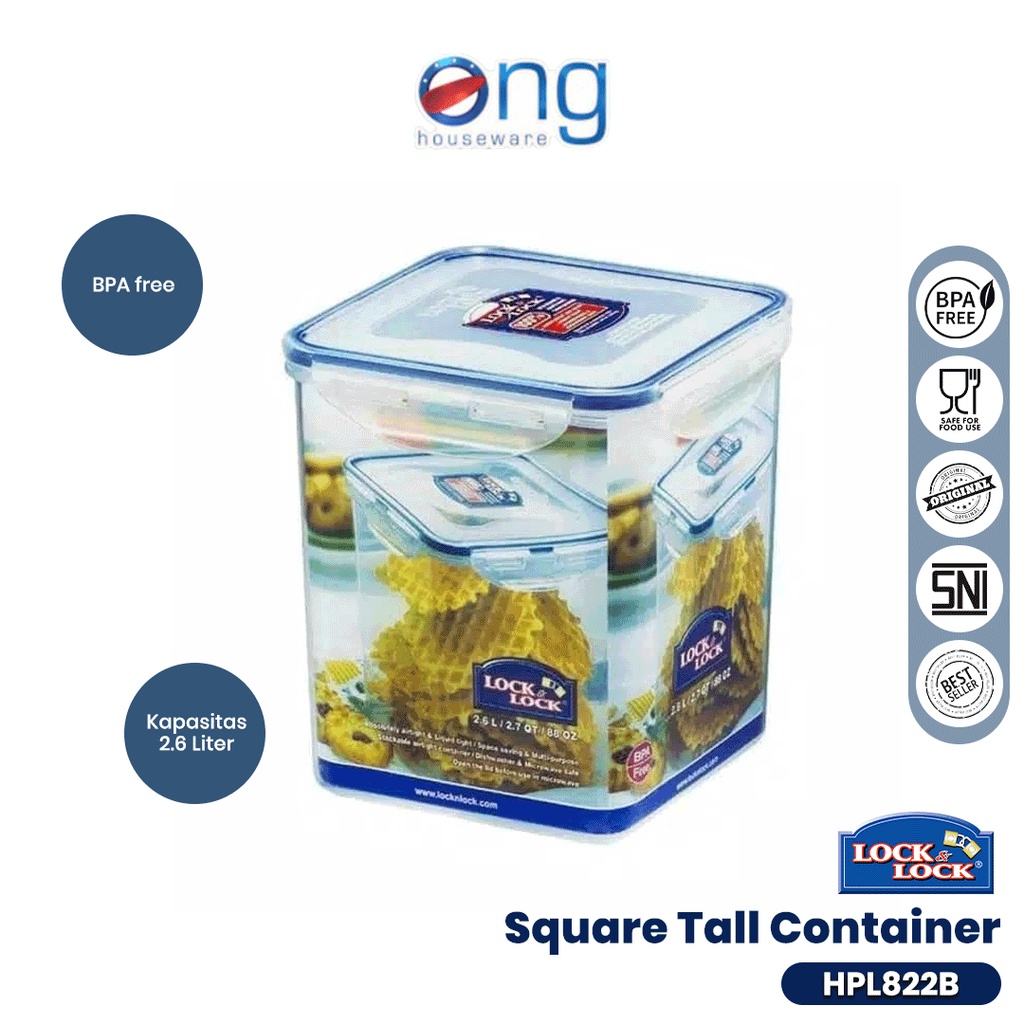 Jual Locknlock Rectangle Round Food Container Tall Tempat Makan Lunch ...