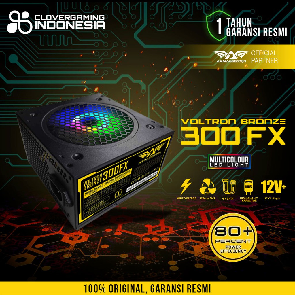 Jual Armaggeddon Voltron 300FX RGB 300W - 300 FX 300-FX Power Supply | Shopee Indonesia