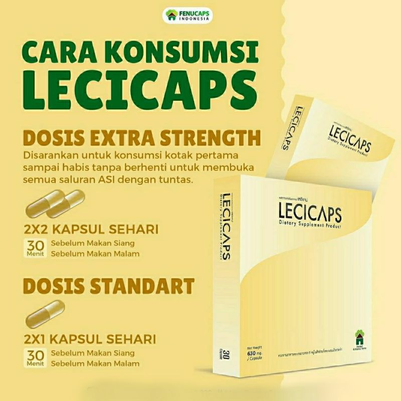 Jual Paket Dosis Harian Asi Booster FENUCAPS + LECICAPS (Ecer) | Shopee ...