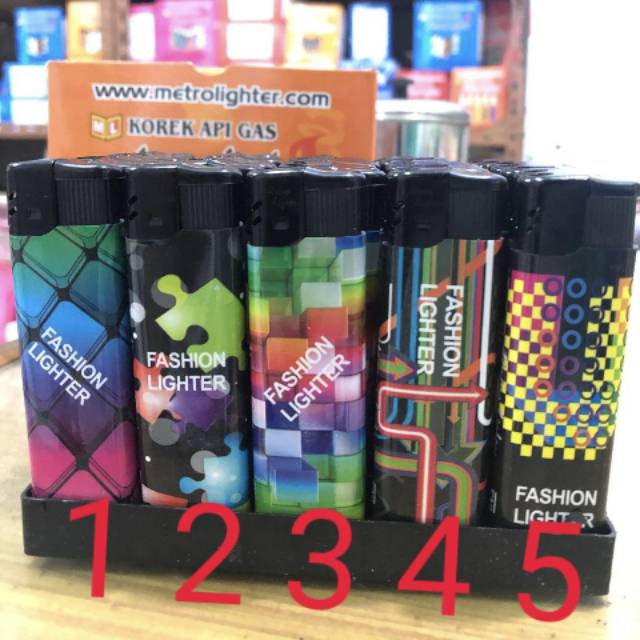 Jual Mancis Korek Api Gas Cetek Magnet Motif Metro Lighter F-011B ...