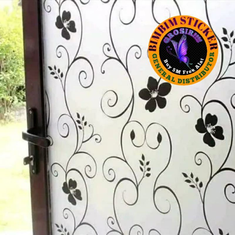Jual batik hitam klasic stiker sticker kaca motif variasi jendela kaca ...