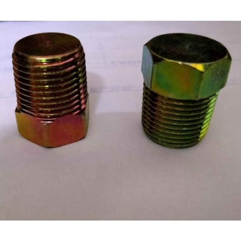 Jual Plug 3/8" Besi Drat Luar NPT Galvanis Penutup Selang Tutup #5000 ...