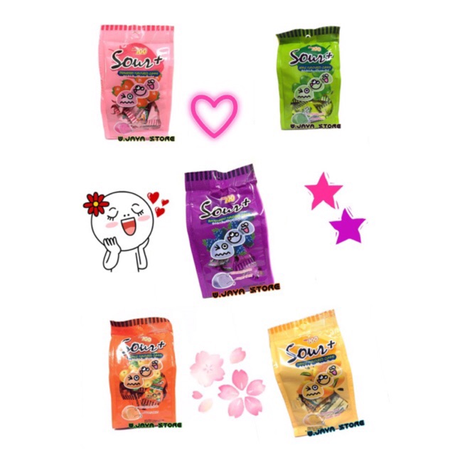 Jual Permen Asam Lot 100 Sour+ Gummy Candy Import Varian Rasa Buah ...