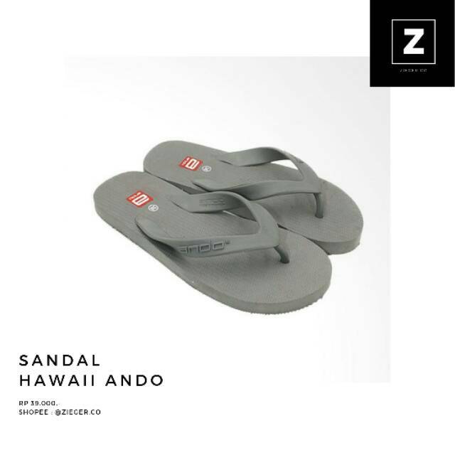 Jual Sandal Hawaii Ando (Abu-abu) | Shopee Indonesia