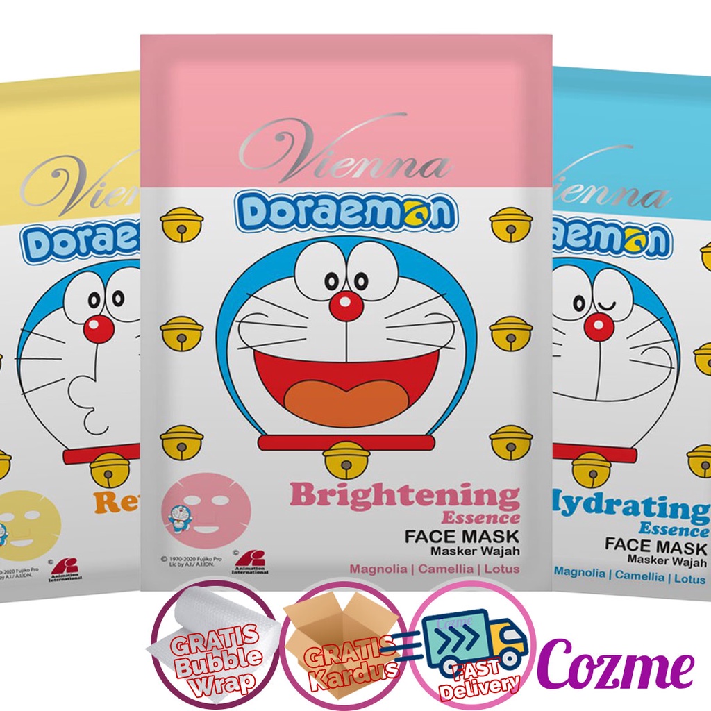 Jual VIENNA DORAEMON FACE SHEET MASK | Shopee Indonesia