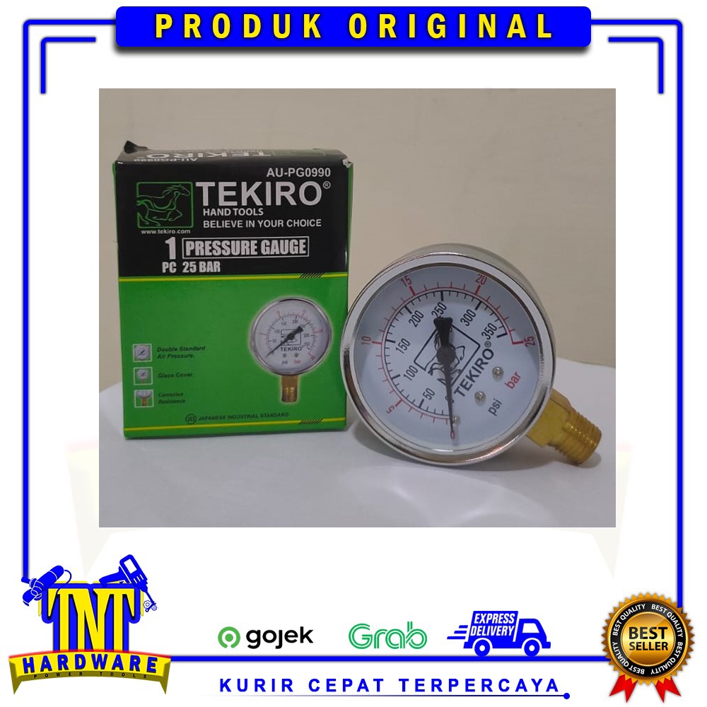 Jual TEKIRO PRESSURE GAUGE BAR MANOMETER TEKANAN ANGIN KOMPRESOR ...
