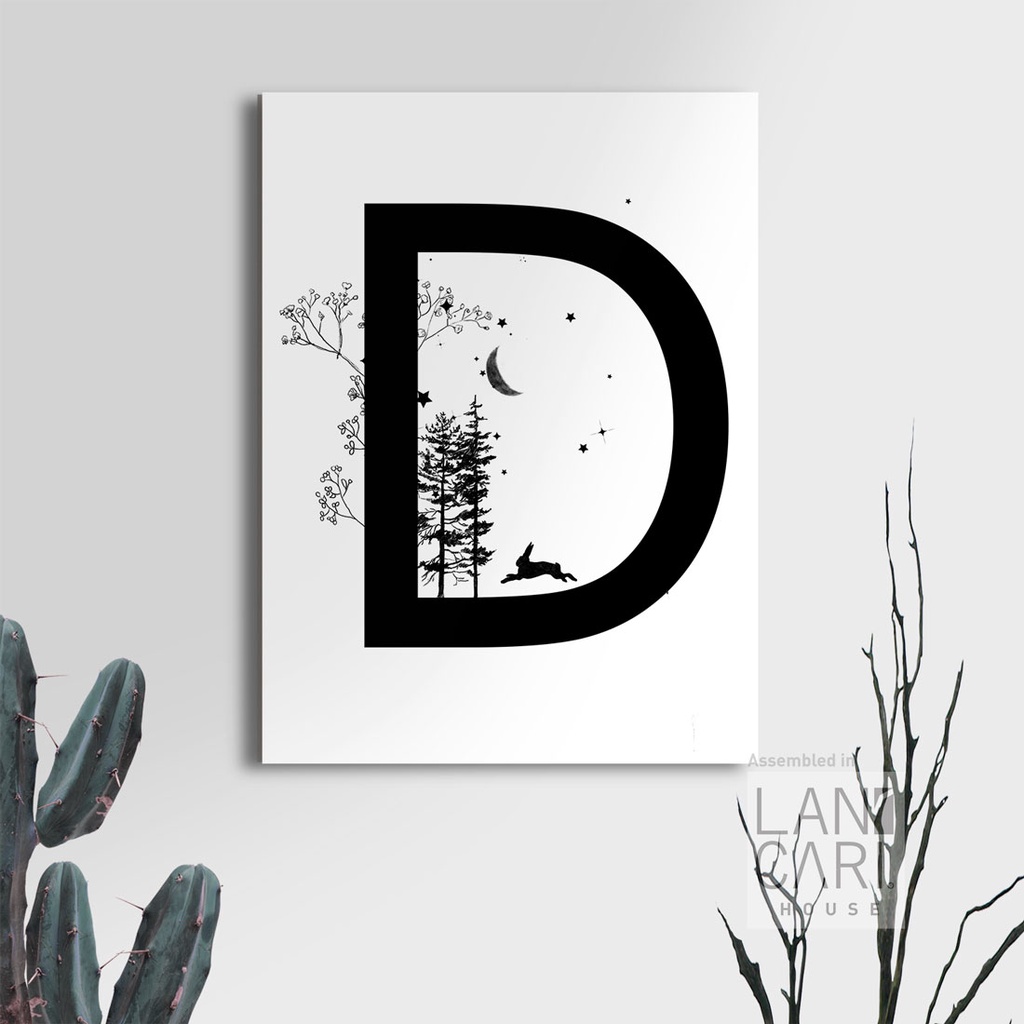 Jual Dekorasi Inisial Nama Huruf D Kantor Office Minimalis Frameless ...