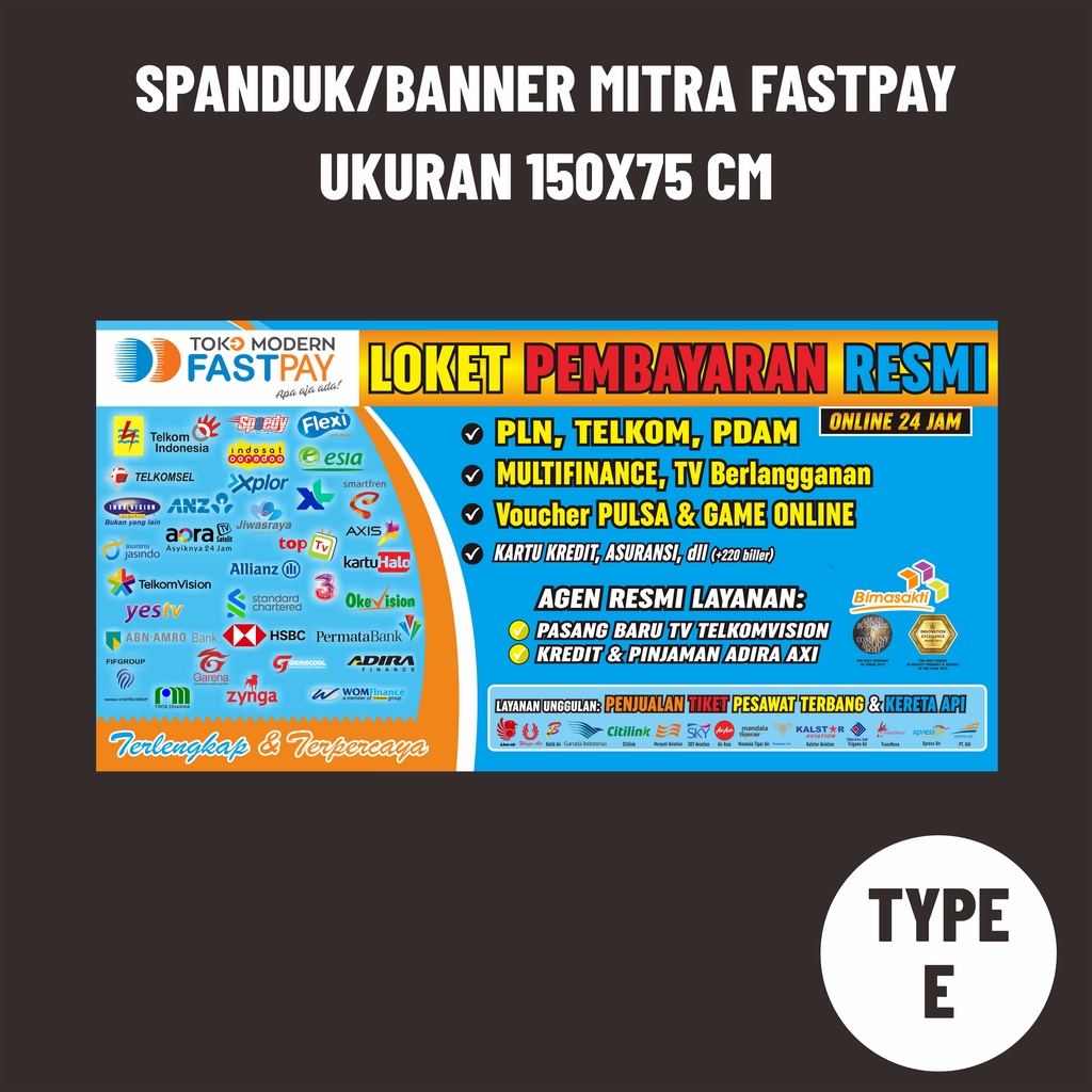 Jual Spanduk / Banner Mitra Fastpay ukuran 150x75cm - Kholstore ...