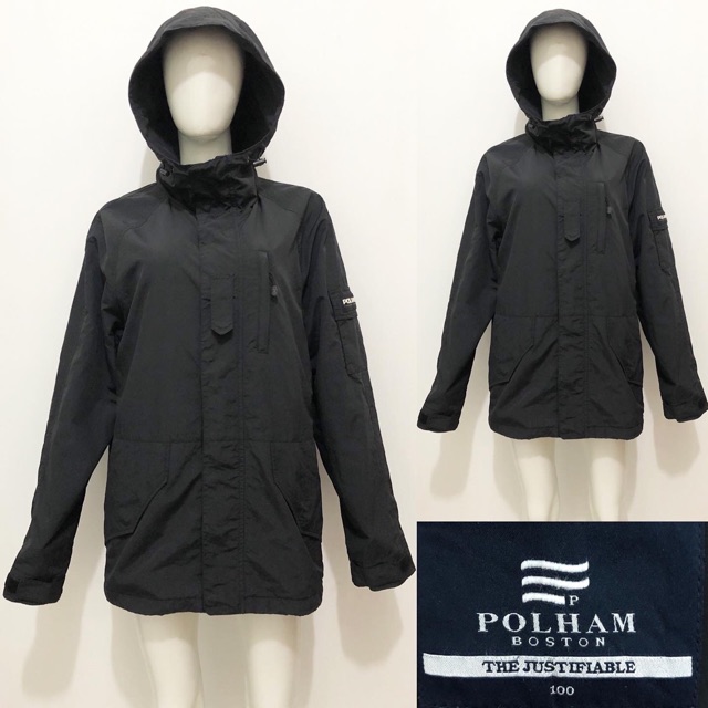 Jual POLHAM black outdoor jacket jaket | Shopee Indonesia