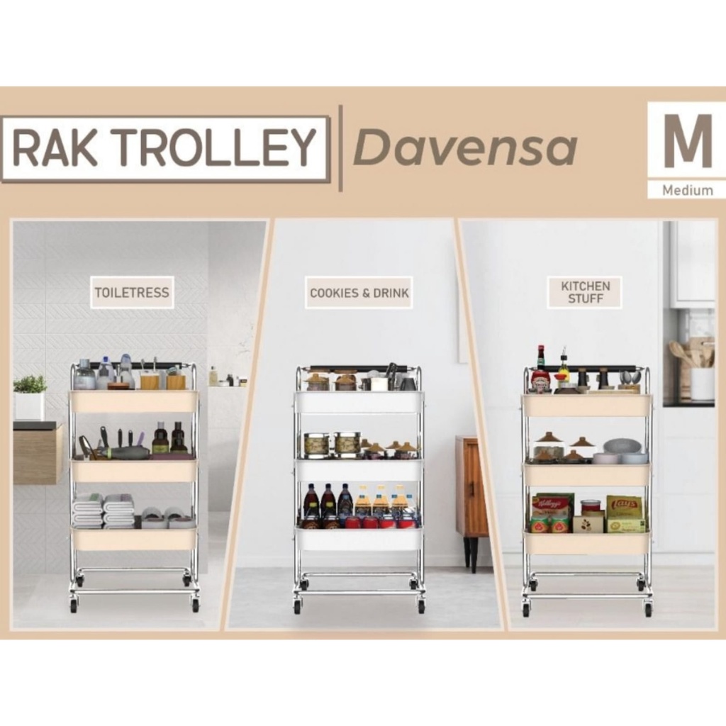 Jual RAK DORONG RODA NAIBA TIANG STAINLESS SERBAGUNA / RAK TROLI / RAK ...