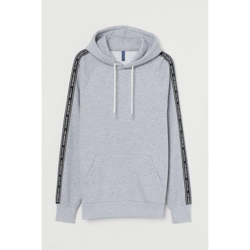 Jual Sweater HnM Mens Pullover Hoodie LA Grey Abu Pria | Shopee Indonesia