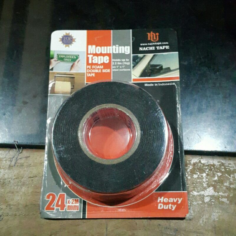 Jual double foam side nachi tape 24mm x 2m lakban busa isolasi bolak balik murah | Shopee Indonesia