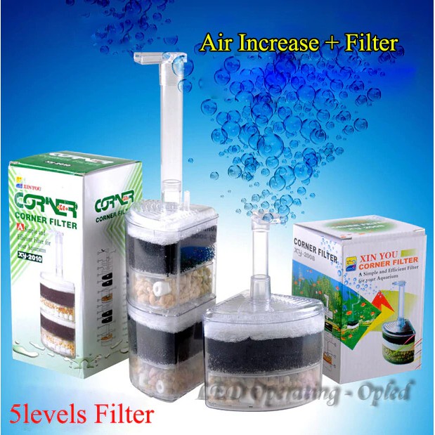 Jual PREORDER Reusable Tank Corner Aquarium Air Bubble Filter, under ...