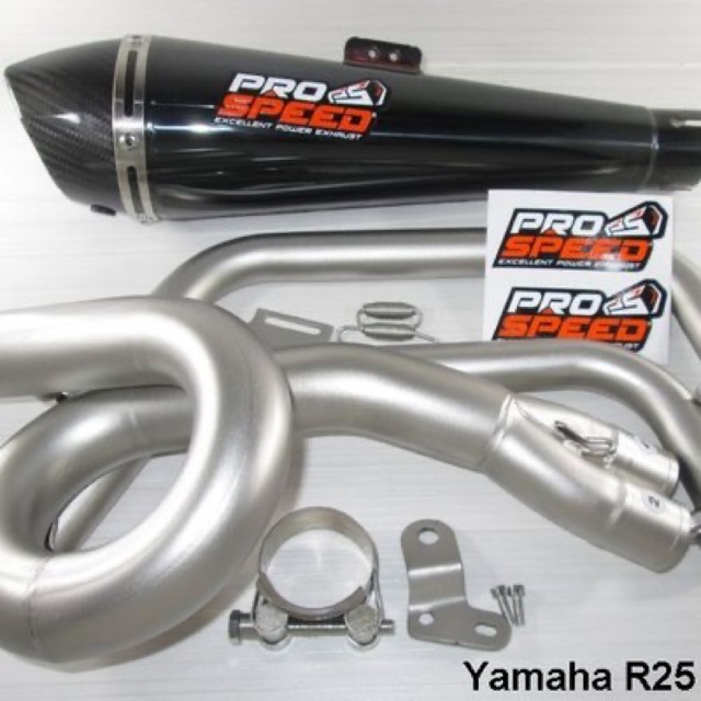 Jual Knalpot Prospeed MF Black Yamaha R25 MT25 Fullsystem (Underbelly ...