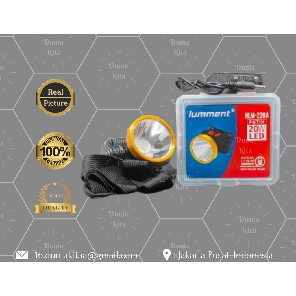 Jual Senter/Lampu/Penerangan Kepala/Head Light Lumment LED 20 Watt (HLM ...