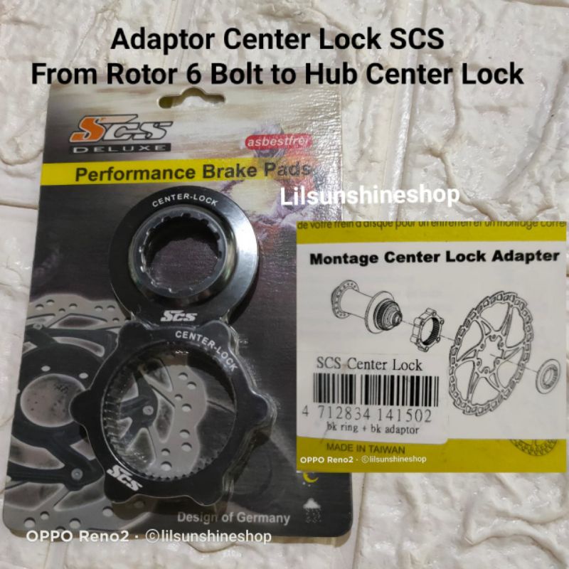 Jual Adaptor Center Lock SCS From Rotor 6 Bolt to Hub Center Lock ...
