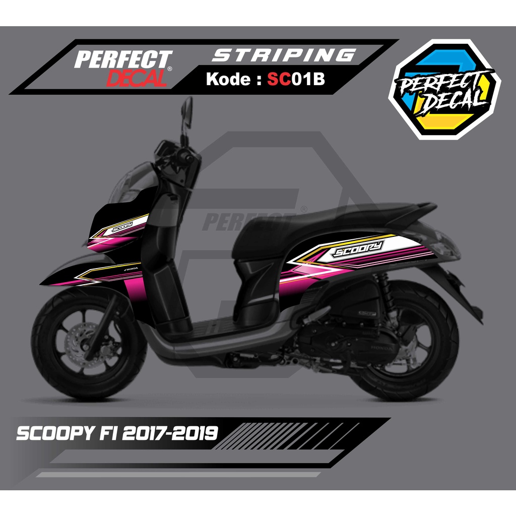 Jual Stiker Striping Motor HONDA SCOOPY FI 2016 - 2019 Sticker Variasi ...