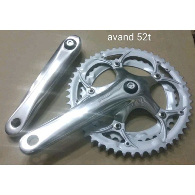 Jual crank set sepeda balap avand 2 susun 52T-42T alloy silver | Shopee ...