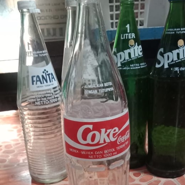 Jual Botol minuman jadul coco cola Sprite Fanta | Shopee Indonesia