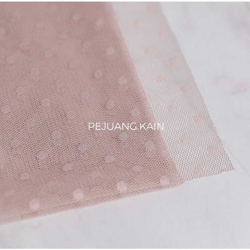 Jual Kain TILLE POLKADOT / tile dot / kain tile polkadot | Shopee Indonesia