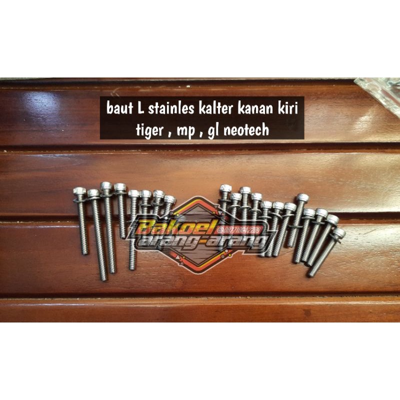 Jual baut L stainles stenless kalter bak kanan kiri neotech gl megapro tiger tilam | Shopee ...
