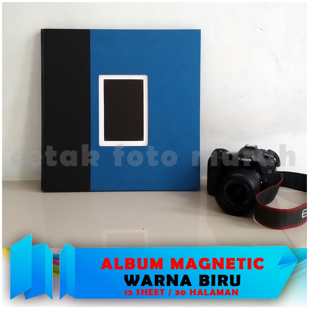 Jual Album Magnetic 15 Sheet Biru / 30 Halaman ( gratis Tas Cantik ...