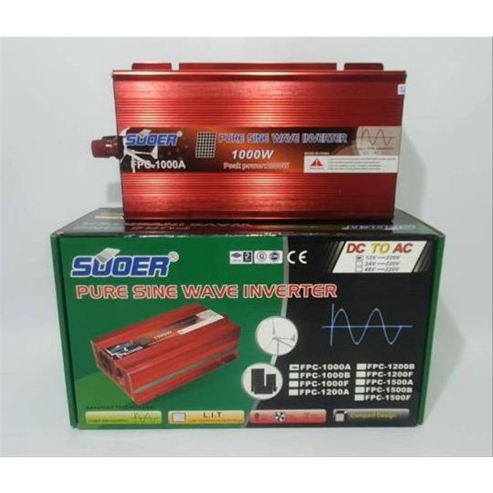 Jual Suoer PURE SINE Inverter 1000 watt PSW Body besar SOUER FPC 1000A SOER | Shopee Indonesia