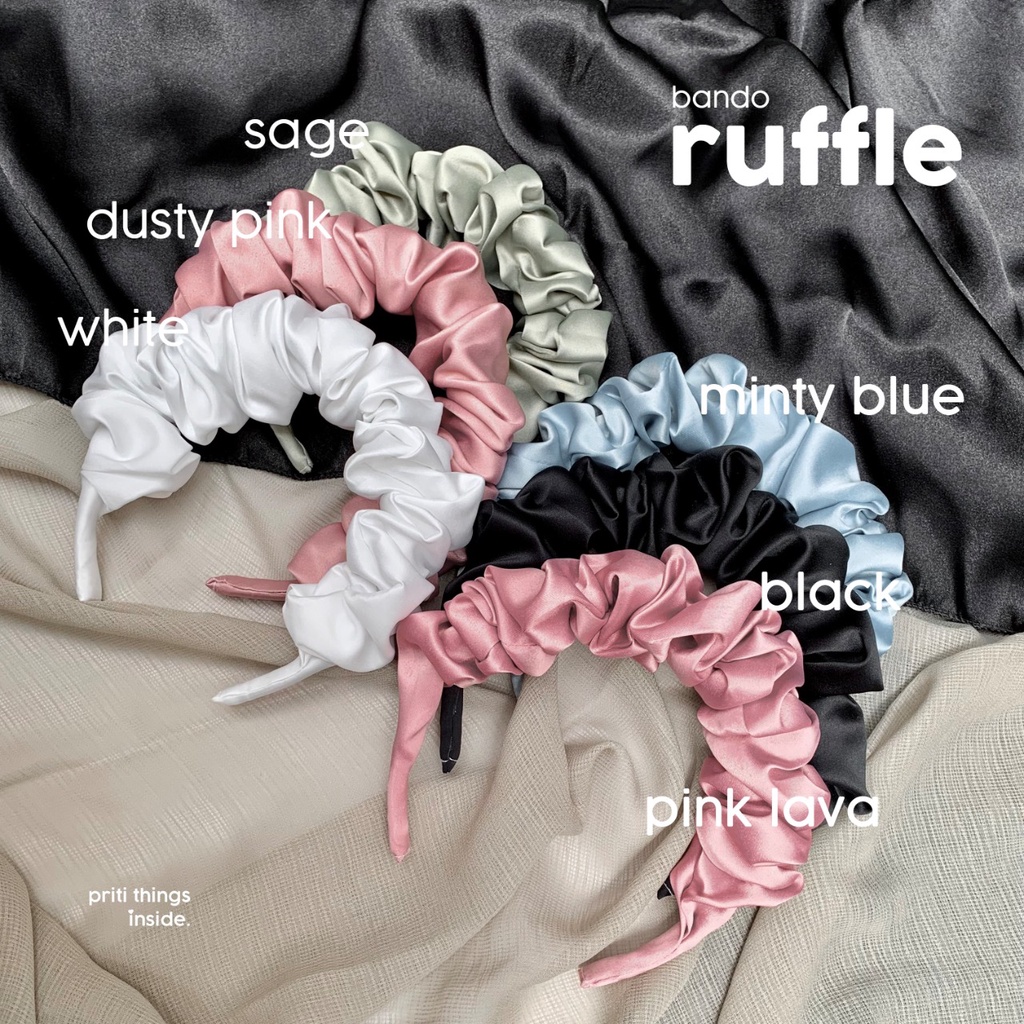 Jual (COD) Bando Ruffle Korea Premium (WARNA BARU) by pritigoodthings ...